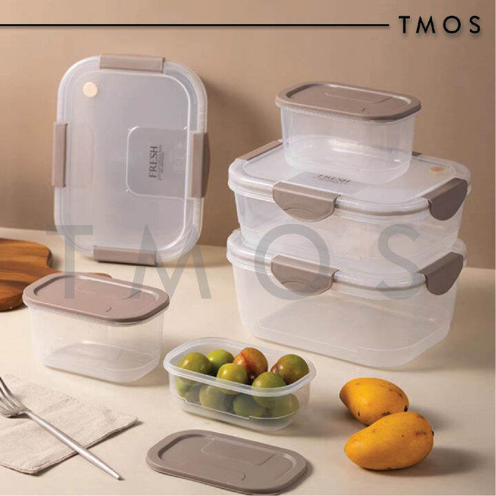 TMOS Premium Airtight Food Storage Container Stackable Plastic Kitchen Lunch Box Microwave ...
