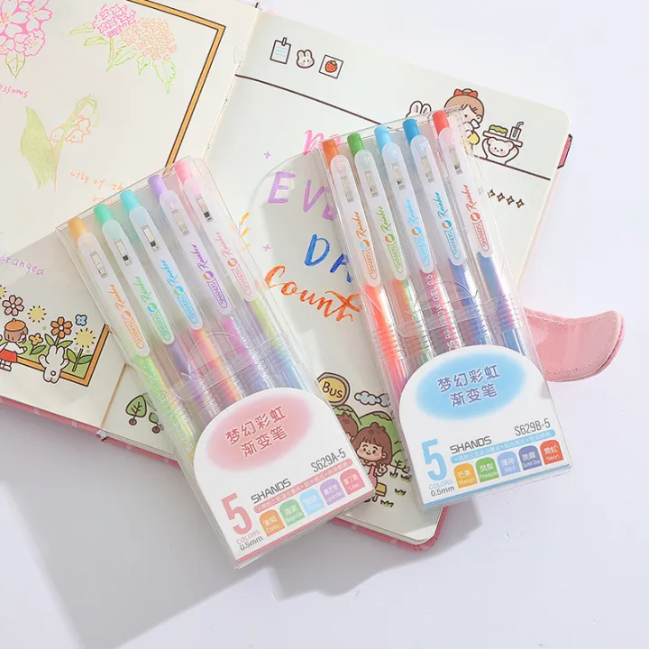 Imoda 5 ชิ้น กล่องสายรุ้งคละสีเจลปากกาวาดหัตถกรรมปากกาลูกลื่น | Lazada ...