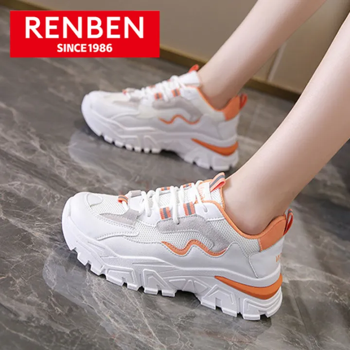 RENBEN แฟชั่นใหม่พ่อรองเท้ารองเท้าผู้หญิงกีฬารองเท้าลำลองระบายอากาศนักเรียนเวอร์ชั่นเกาหลี ...