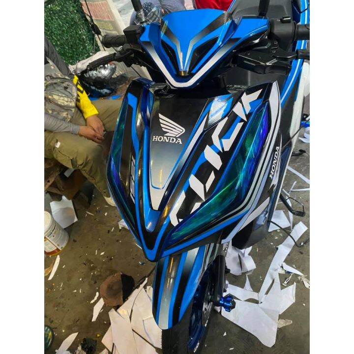 Honda click v2 Decals (BLUE) accessories for motorcycle | Lazada PH