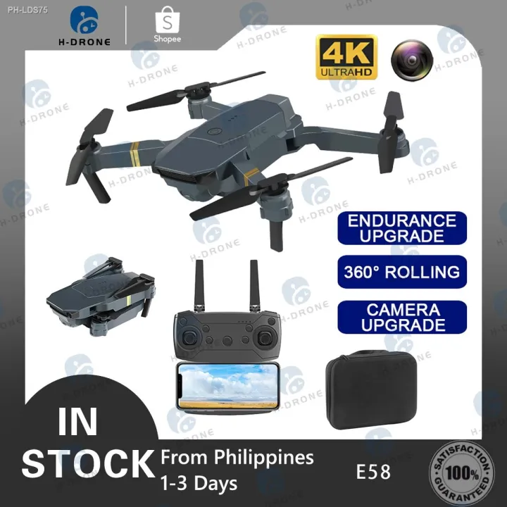 (Mini drone HD) E58 Micro Foldable Wireless Drone Eachine Spy WIFI FPV With Wide Angle HD 720P ...