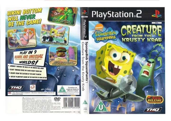 PS2 SpongeBob Squarepants - Creature From The Krusty Krab (DVD Game) | Lazada