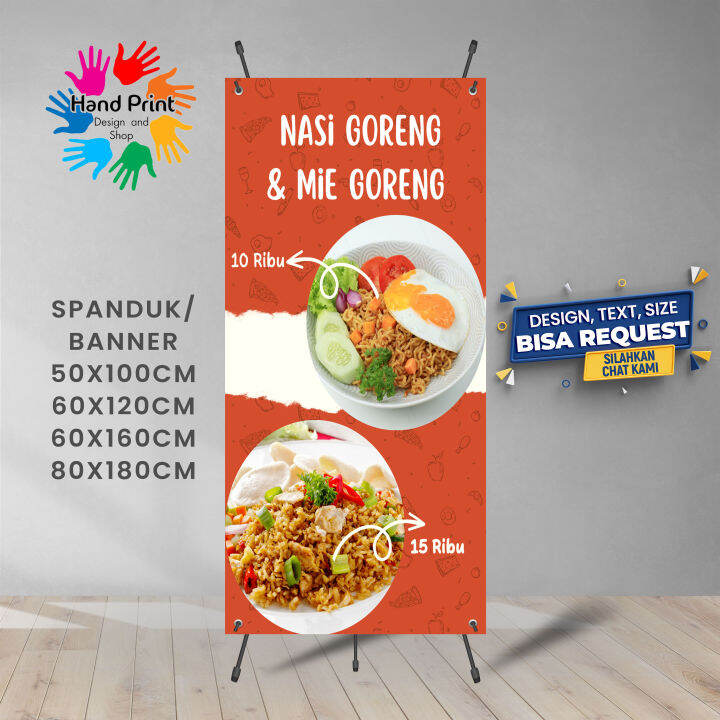 SPANDUK BANNER Nasi Goreng Fried Rice Bisa Request Desain | Lazada ...