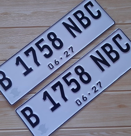 Plat Nomor Mobil Warna Putih Font Baru keren | Lazada Indonesia