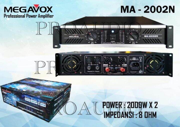 POWER AMPLIFIER MEGAVOX MA 2002 N / MA-2002N / MA 2002N / MA2002 N 2 x ...