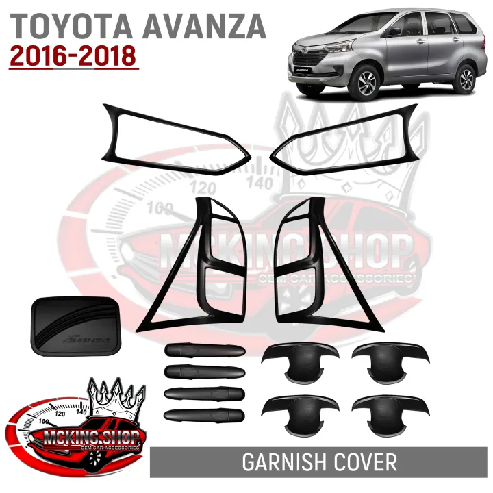 Toyota Avanza 2016-2018 Set Combo Garnish Cover (Matte Black) | Lazada PH