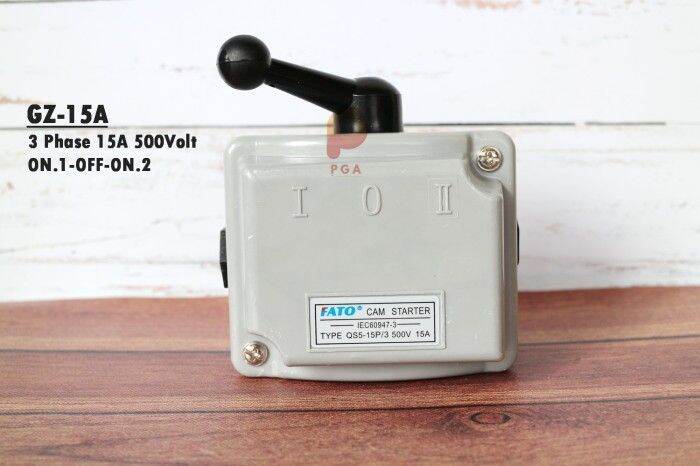 GZ 15A COS CHANGE OVER SWITCH/ OHM SAKLAR 15A / 3 PHASE ON.1-OFF-ON.2 ...