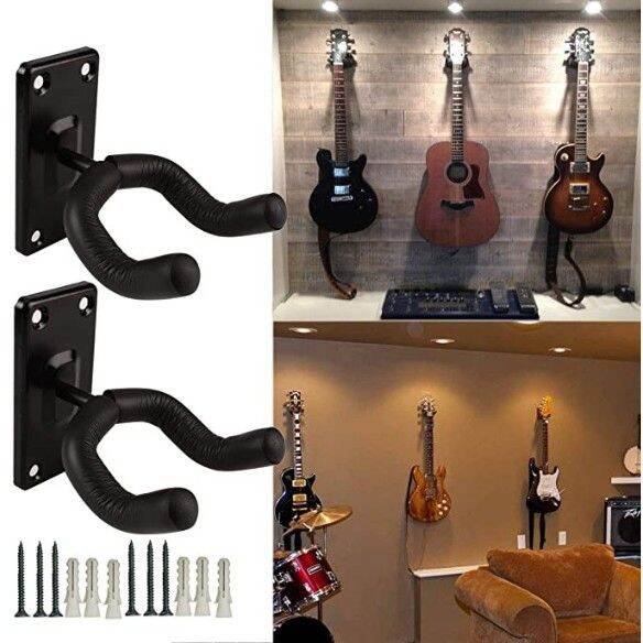 Guitar Holder Wall Mount Guitar Stand Easy Install Guitar/Bass/Ukulele ...