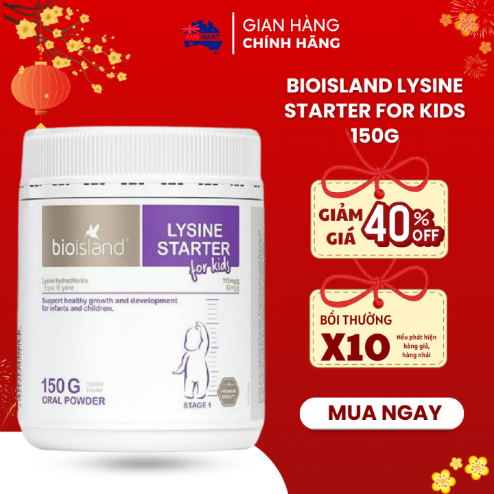Bột tăng chiều cao Bioisland Lysine Starter For Kids 150G Tăng chiều ...