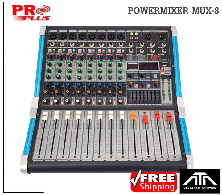 พาวเวอร์มิกเซอร์ PROPLUS MUX-8 แอมป์ ขยาย ปรับแต่งเสียง รับประกัน 1 ปี | Lazada.co.th