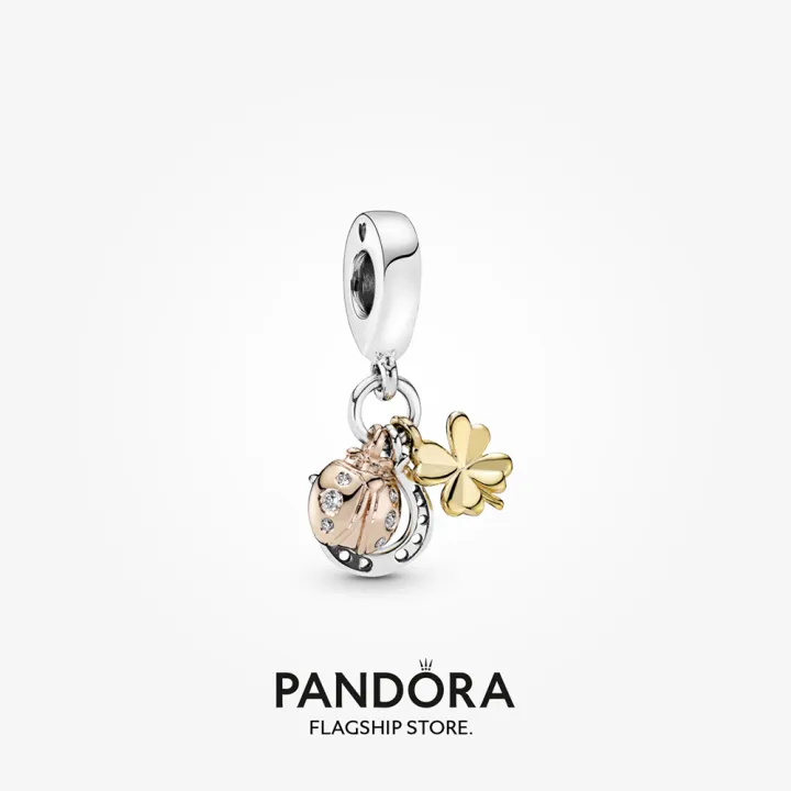 Pandoras Horseshoe Clover & Ladybird Dangle Charm | Lazada PH