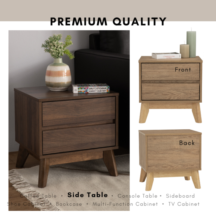 ALiST - HIRADO Side Table with Drawer / Minimalist Bedside Table / Muji ...