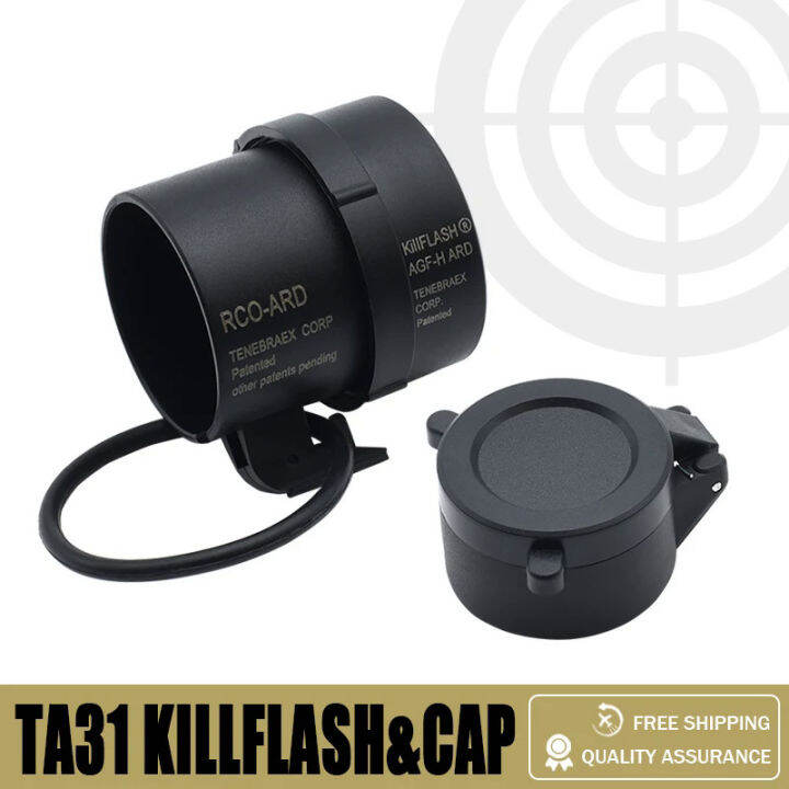 Killflash Anti-Reflection Device and Flip Up Quick Spring Cap for Trijicon TA31 4x32 ACOG Scopes ...