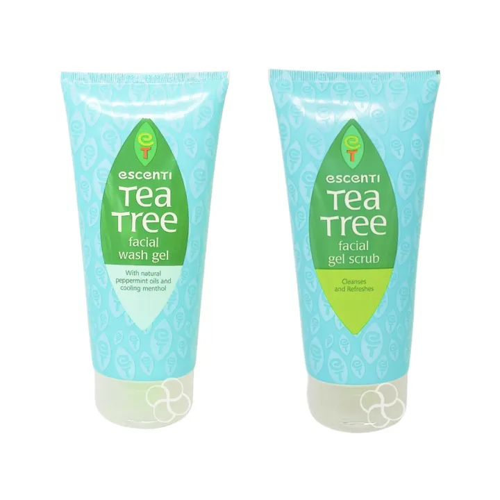 ESCENTI Tea Tree Facial Wash 150ml & Facial Scrub 150ml (Imported from ...
