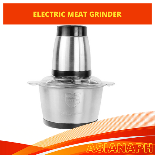 2 Speeds Stainless steel 2L Capacity Electric Chopper Meat Grinder Mincer Food Processor Slicer ...