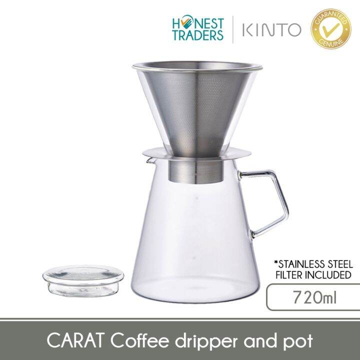 Kinto Carat Coffee Dripper And Pot 720Ml *Stainless Steel Filter ...