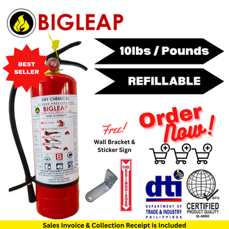BIGLEAP Fire Extinguisher 10LBS ABC Dry Chemical 10 lbs Refillable ...
