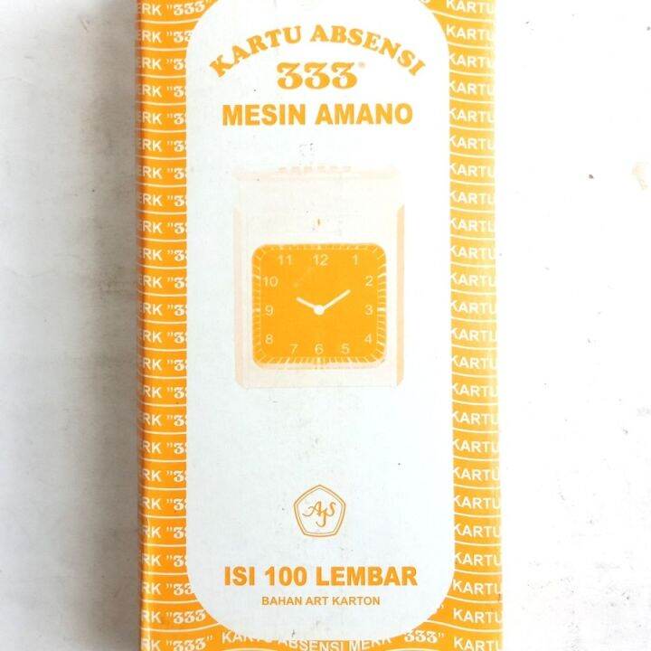 KARTU ABSENSI 333 AJS MESIN AMANO ISI 100 LEMBAR MENGGUNAKAN KOTAK | Lazada Indonesia