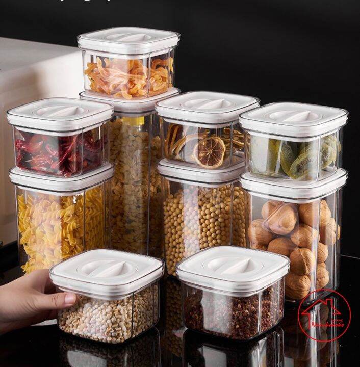 High Quality Airtight Dry Food Container Jar Canister Transparent ...