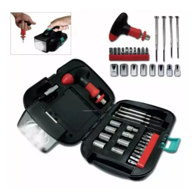 24pcs Portable Flashlight Emergency Tool Kit with Flashlight Tool Set ...