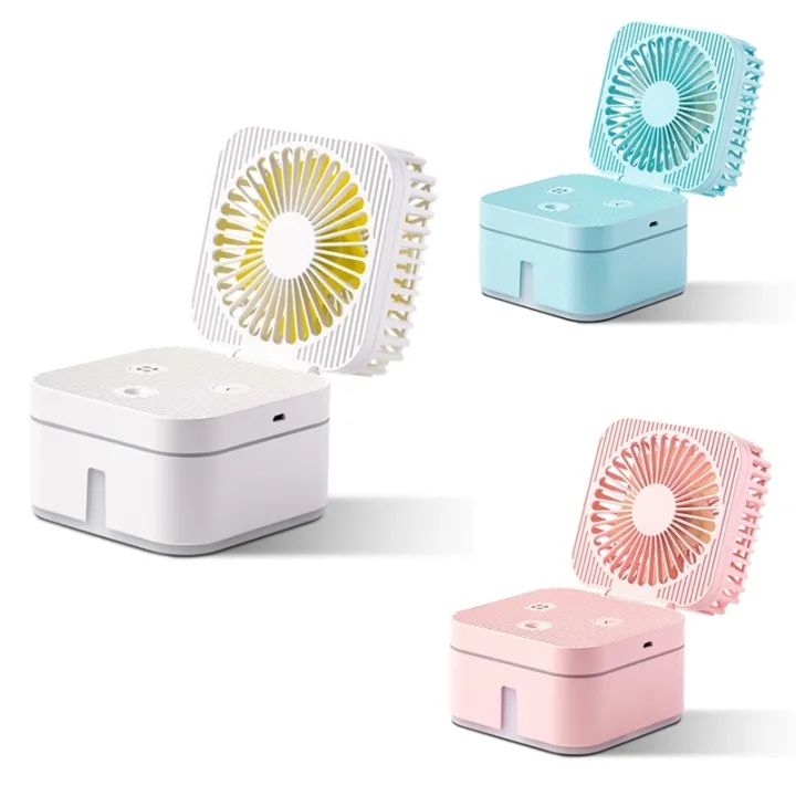 Portable Fan Table Misting FanCooling Fan 4 In 1 Mini Humidifier Spray ...