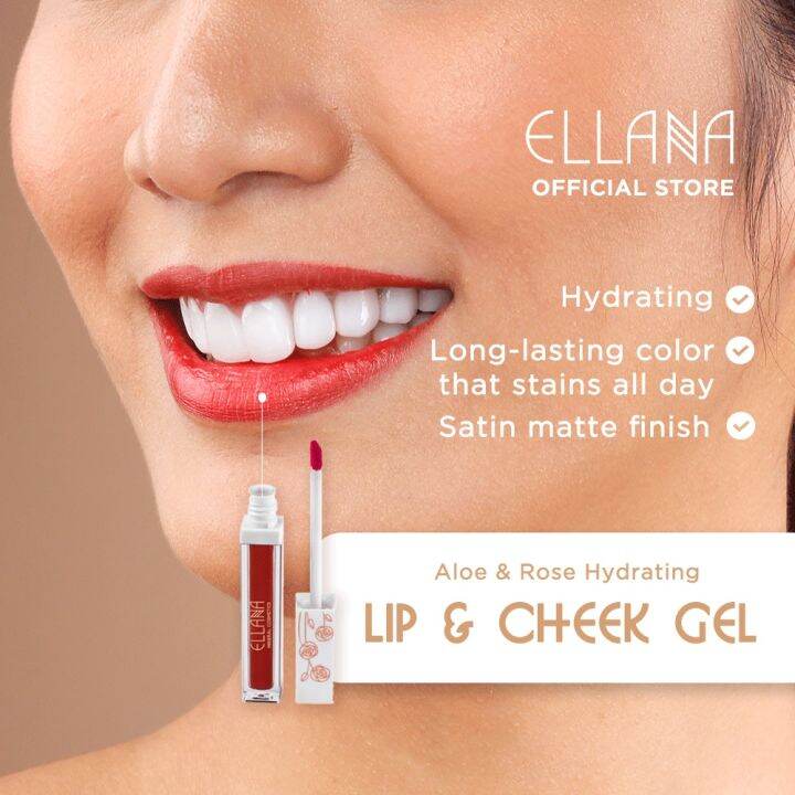 ELLANA Aloe And Rose Hydrating Lip And Cheek Gel - Ellana Mineral ...