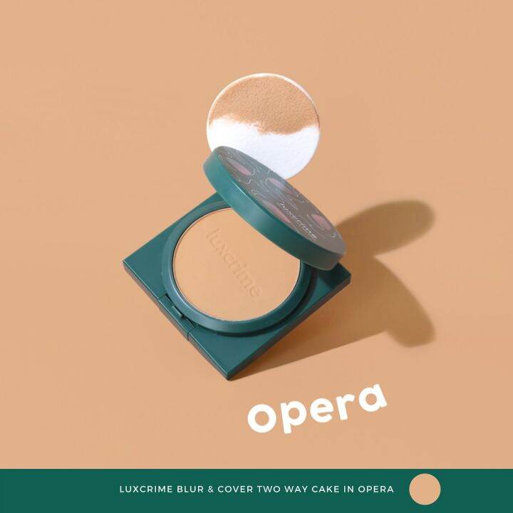 Luxcrime Blur & Cover Two Way Cake in Opera - Bedak Foundation Padat ...