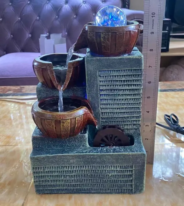 Desktop Waterfall Fountain Rockery Humidifier with Crystal Ball 2021 ...