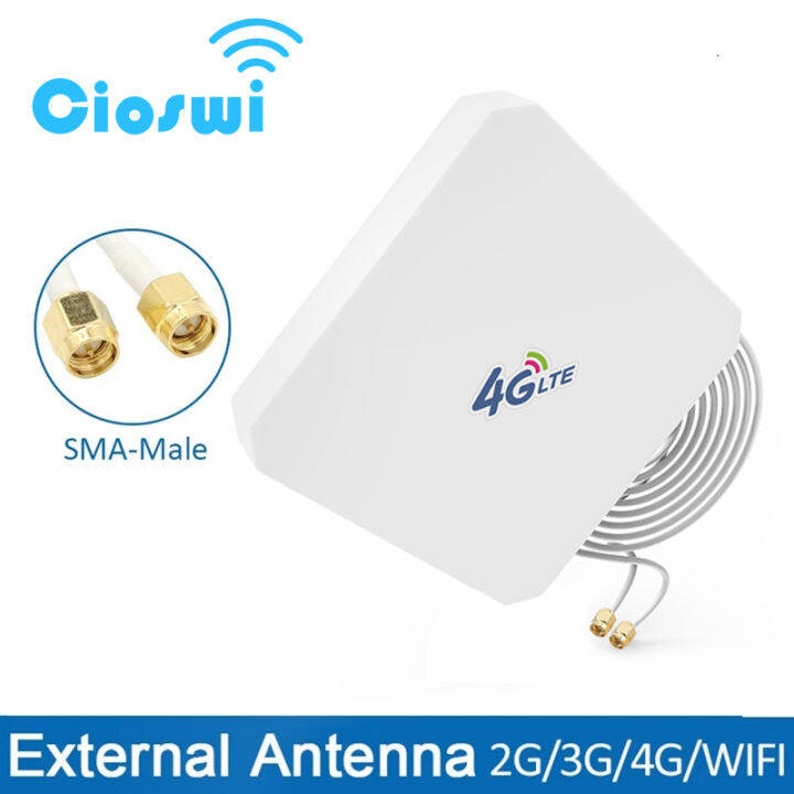 4G LTE Antenna 35dBi Panel Antena with SMA TS9 CRC9 Male Connector 3m ...