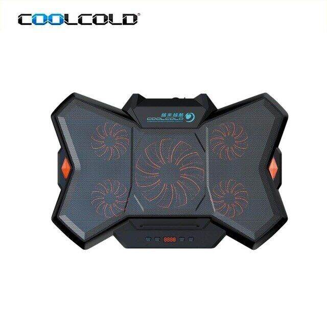 Coolcold New Product 7 Viewing Angles Notebook Cooler Pad LED Light Gaming Notebook Cooler Stand ...