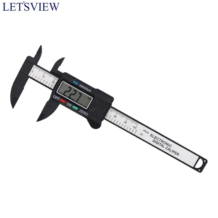 Letsview Digital Calipers 100mm 4inch LCD Electronic Vernier Caliper ...