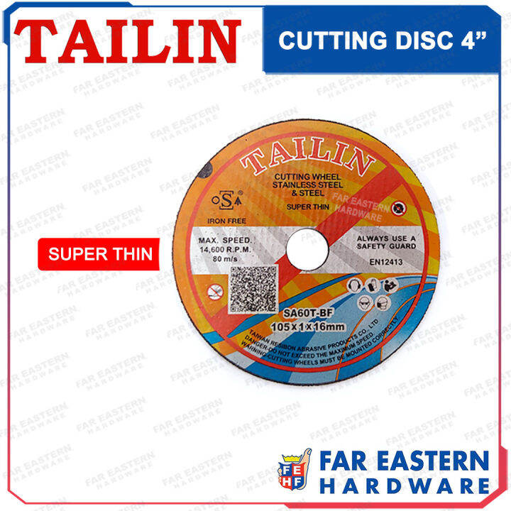 TAILIN Cutting Disc 4" Super Thin 1mm | Lazada PH