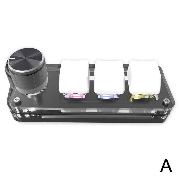 ในสต็อก Mini 3 Keys Knob Function Keypad Rgb Usb Custom Macro