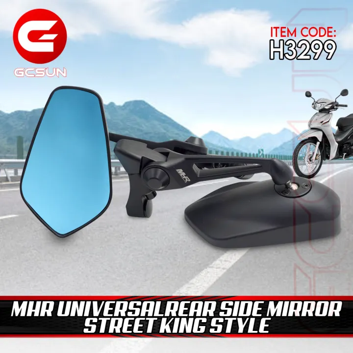 MHR UNIVERSAL REAR SIDE MIRROR STREET KING STYLE H3299-GCSUN | Lazada PH