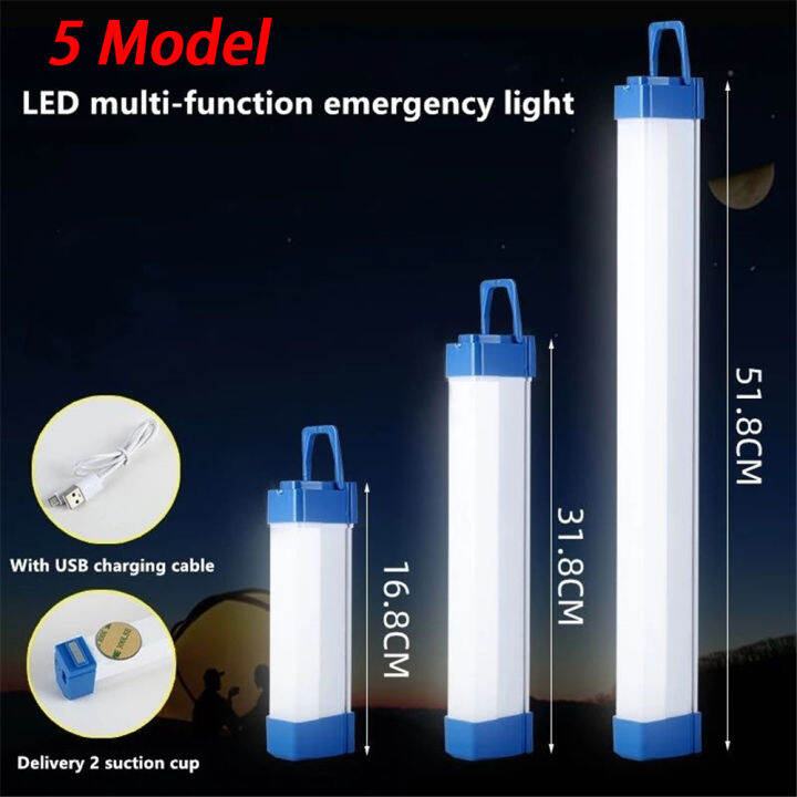 5 Modes USB Rechargeable Emergency Light LED Emergency Lamp Light Tube With Magnet Patch ...
