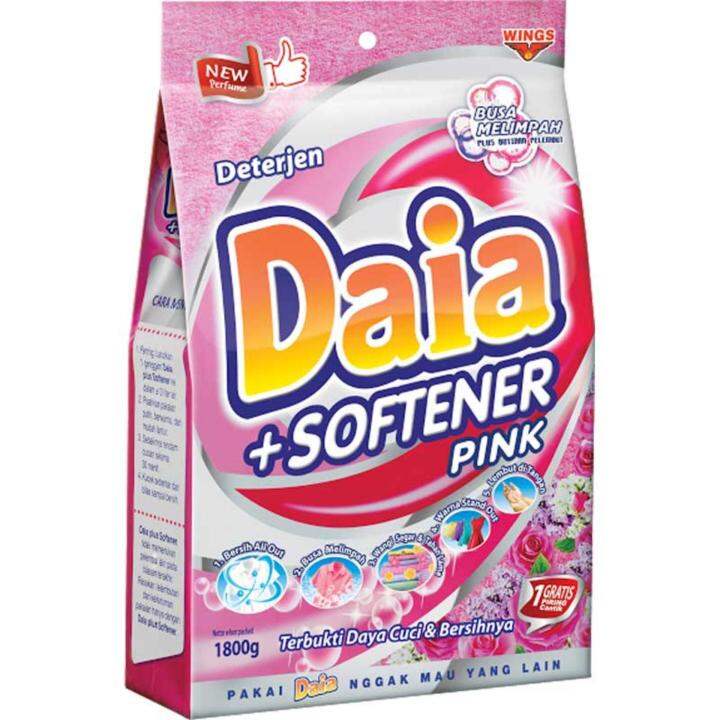 DAIA DETERGENT DAN SOFTENER PINK 1800 GRAM 1,8 KG-SERBA ADA ULI ...