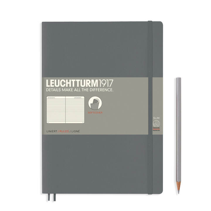 Leuchtturm1917 Softcover Notebooks Anthracite สมุดโน๊ต Leuchtturm1917 ...