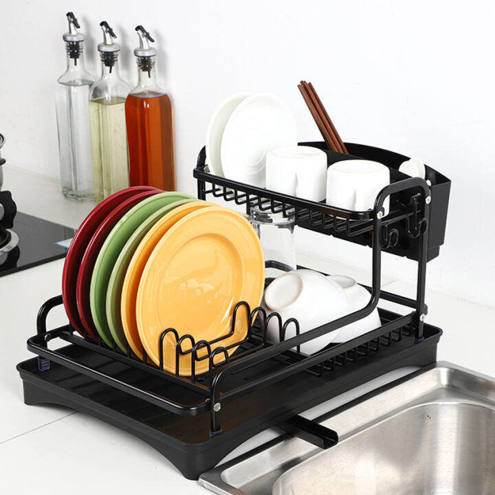 Premium Dish Rack Two-tier Aluminum Kitchen Organizer Sink Drainer ZC-05 | Lazada PH