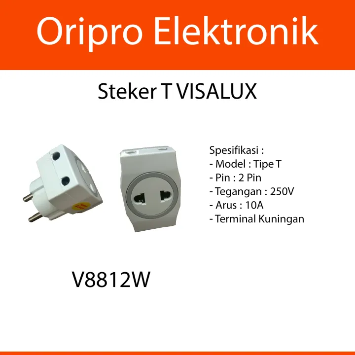 Stop Kontak Steker T 2 Pin Visalux V8812W | Lazada Indonesia