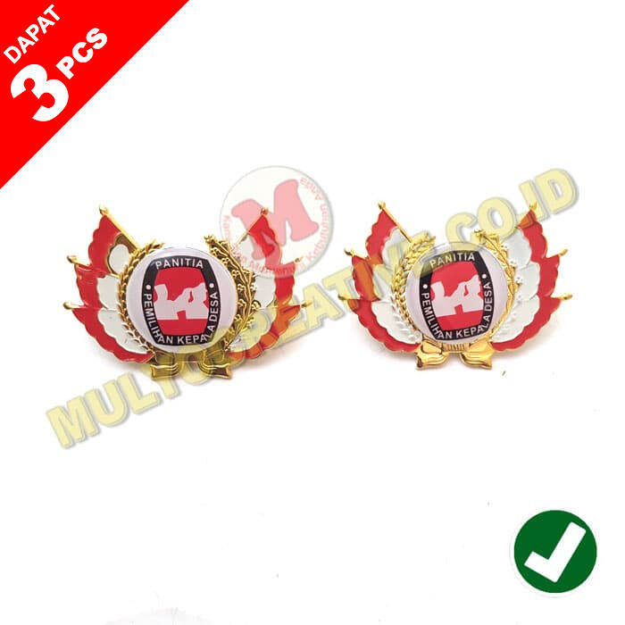 Lencana Pin Panitia Pemilihan Murah Pin Panitia Pilkades Model Bendera ...