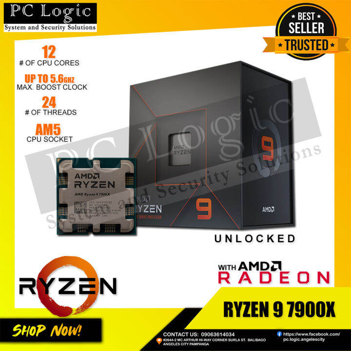 RYZEN 9 7900X WITH AMD RADEON I BOXTYPE I UNLOCKED 12CORES | 24 THREADS ...