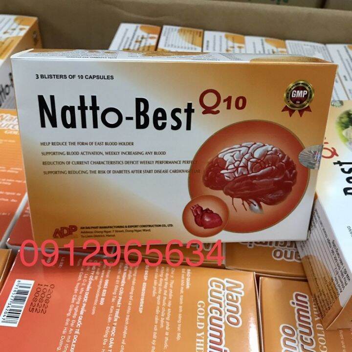 Viên uống bổ não Natto best Q10 hỗ trợ thiểu năng tuần hoàn não, rối ...