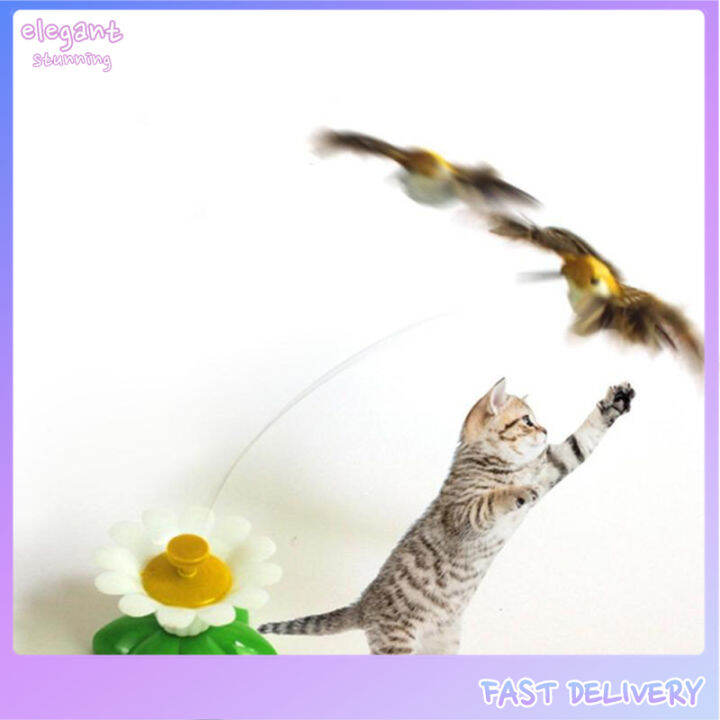 elegantstunning Interactive Cat Toy Automatic Rotating Flying Butterfly ...