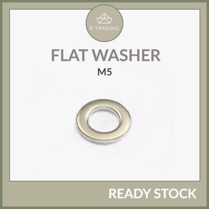 [Ready Stock] M5 Flat Washer Stainless Steel 304 | Lazada
