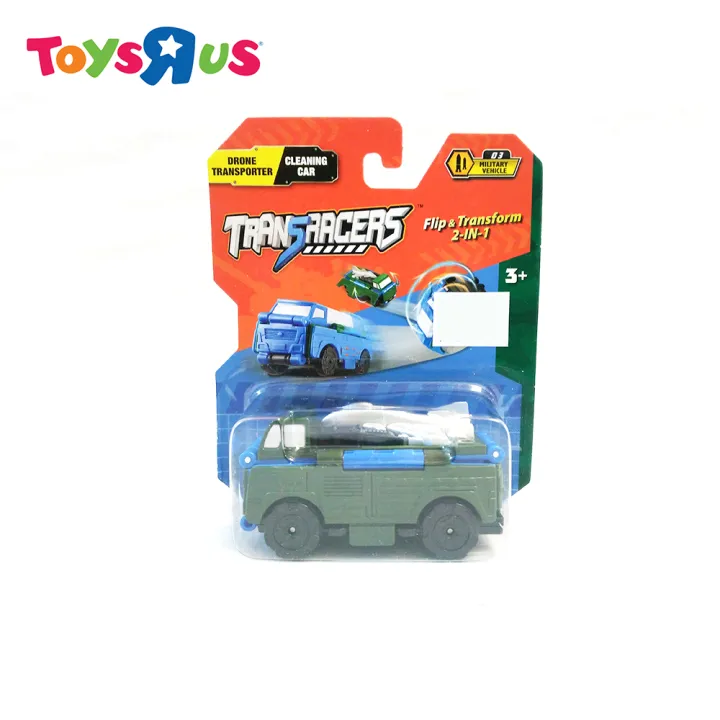 TransRacers 2-in-1 Flip & Transform (Drone Transporter/Cleaning Car ...