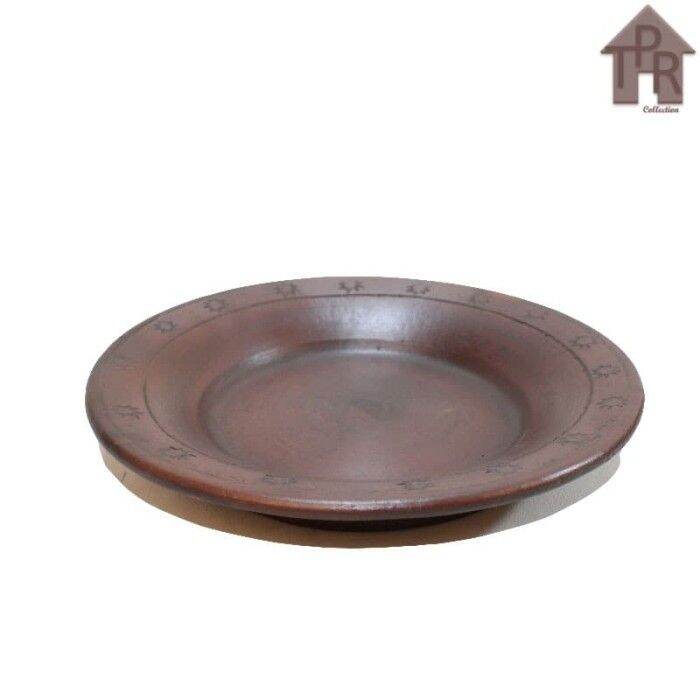 Gerabah | piring tanah liat natural ukir gerigi - D22 | Lazada Indonesia