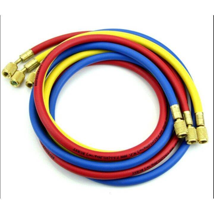 Charging Hose Set R22 R134a R12 R507 R404 Air Cond Refrigerant Manifold Gauge Hose GAS METER ...