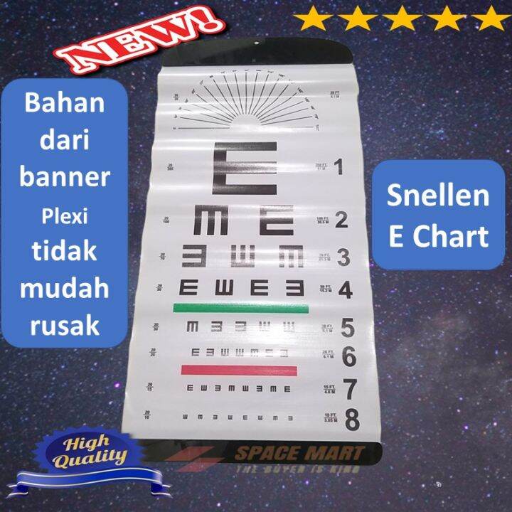 Snellen e Chart Alat Terapi Pengelihatan alat test mata bahan dari ...