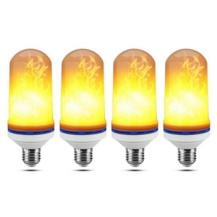 4X LED Flame Light Bulbs Fire Flicker Effect Lamp LED Bulb with ...