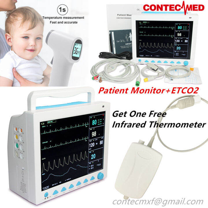 CONTECMED CMS8000+ETCO2 ICU Patient Monitor,Color 12.1 Inch Screen ...
